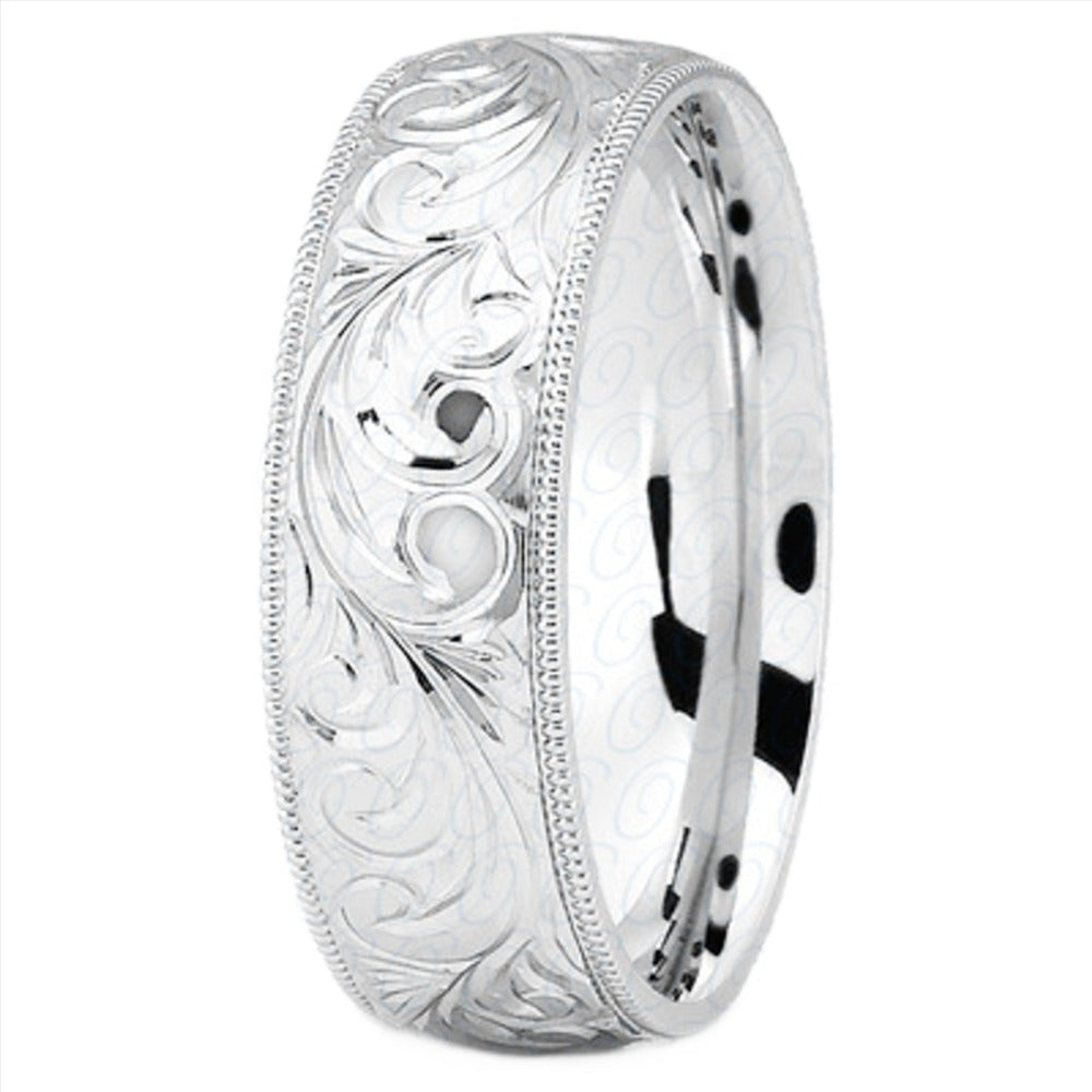 Western Wedding Band 7mm Hand-Engraved in 14K Gold – Cox Ranch Supply