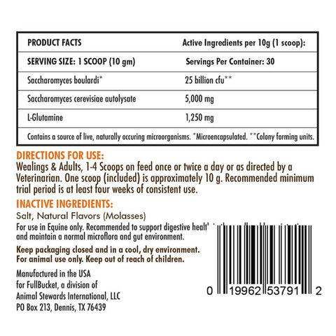 Full Bucket® Equine Probiotic Granules – Cox Ranch Supply