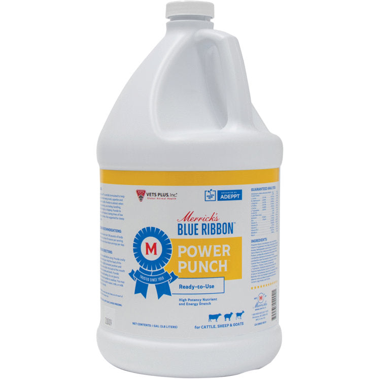 Merrick's Blue Ribbon Power Punch RTU Energy Drench - Cattle, Goats, S ...